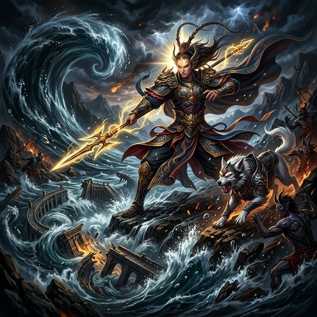 Erlang Shen - Chinese Pantheon Deity | Mythos Atlas