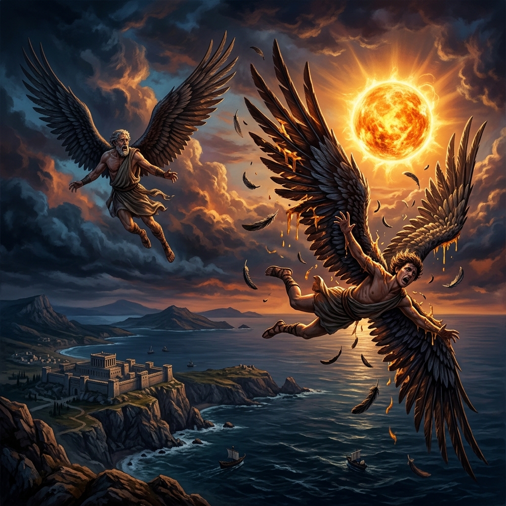 Icarus and Daedalus - Greek Pantheon Mythology | Mythos Atlas